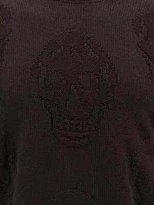 Alexander McQueen Cotton Sweater With Skull Motif
