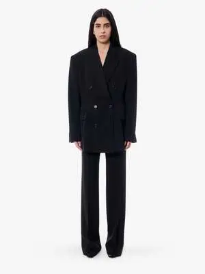 Balenciaga Slim Fit Wool Trousers