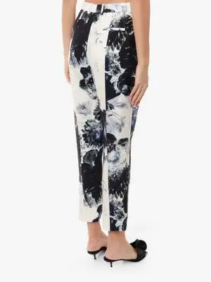 Alexander McQueen Floral Viscose Trousers