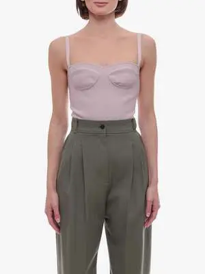 Alexander McQueen Ribbed Fabric Top