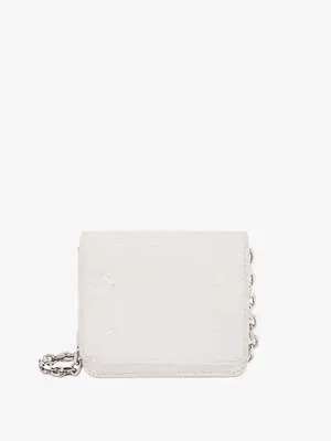MAISON MARGIELA Leather Card Holder With Iconic Stitching - White