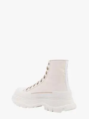 Alexander McQueen Bicolor Canvas Lace-up Boots - Pink