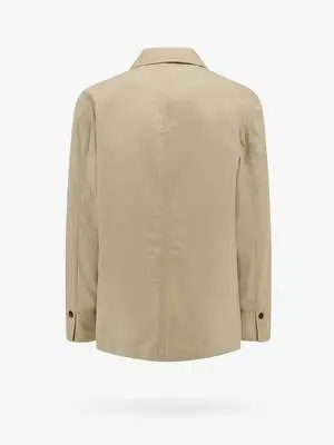 FERRAGAMO Cotton-viscose Jacket With Leather Patch