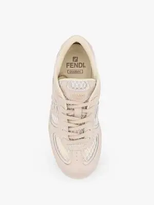 Fendi Match Leather Sneakers