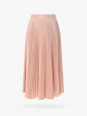 Max Mara Distressed Pleated Skirt - Pink
