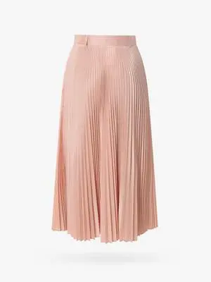 Max Mara Distressed Pleated Skirt - Pink