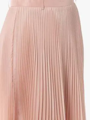Max Mara Distressed Pleated Skirt - Pink