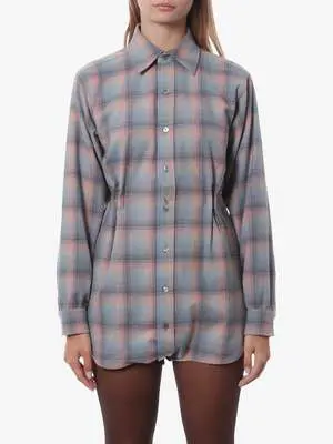 MAISON MARGIELA Madras Wool Shirt - Rose