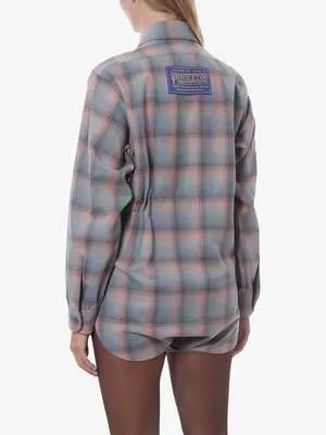 MAISON MARGIELA Madras Wool Shirt - Rose