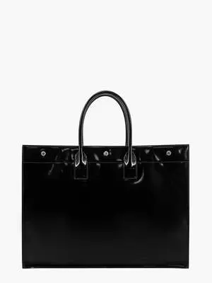 Saint Laurent Patent Leather Handbag With Embossed Logo