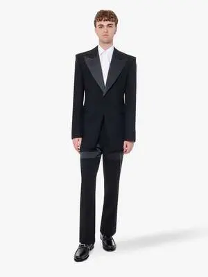 FERRAGAMO Wool Blazer With Satin Profiles