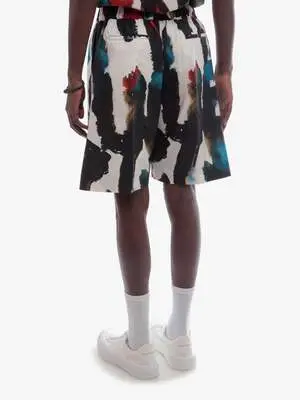 Alexander McQueen Cotton Bermuda Shorts With Print