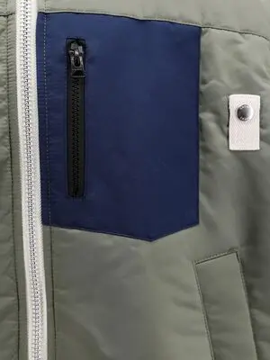 Sacai Nylon Jacket With Eco Shearling Inserts