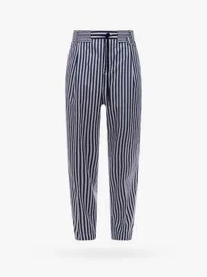 Sacai Striped Cotton Trousers - Blue