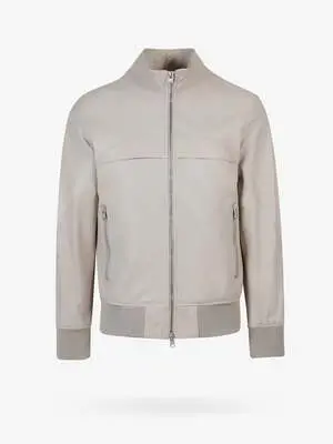 DFOUR Leather Bomber Jacket
