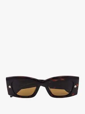 Alexander McQueen Acetate Rectangular Sunglasses - Brown