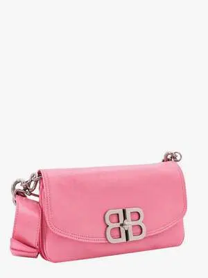 Balenciaga Leather Shoulder Bag With Monogram