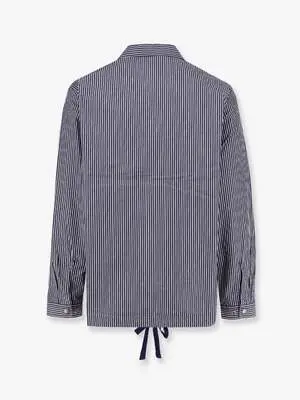Carhartt Work In Progress Notus Striped Cotton Coach Jacket - Blue