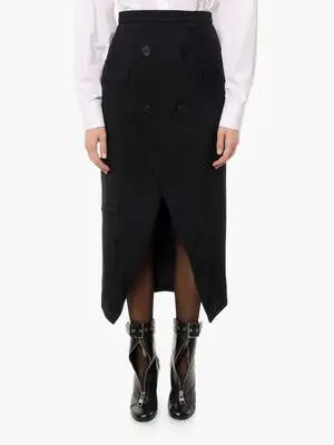 Alexander McQueen Certified Wool Upsidedown Skirt