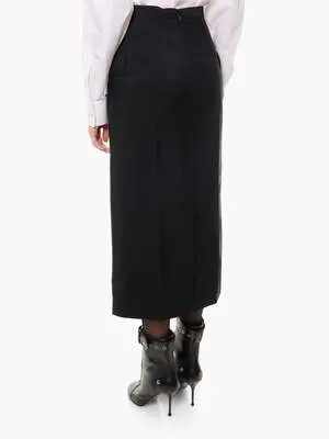Alexander McQueen Certified Wool Upsidedown Skirt