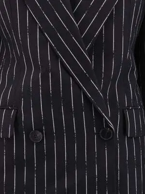 Alexander McQueen Doublebreasted Broken Pinstripe Blazer