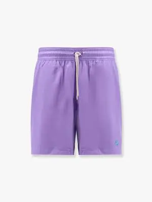 Ralph Lauren Nylon Swim Trunks With Logo Purple