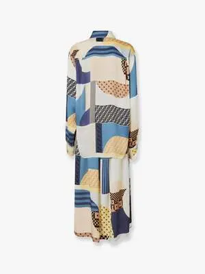 Fendi Patchwork Silk Dress - Multicolor