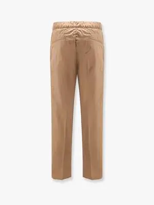 NUGNES 1920 Cotton Blend Jogger Trousers - Beige