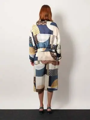 Fendi Reversible Patchwork Silk Bomber