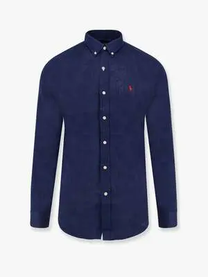 Polo Ralph Lauren Slim Fit Linen Shirt - Blue