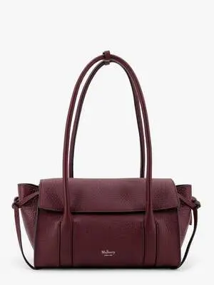 Mulberry Leather Shoulder Bag With Logo