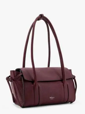 Mulberry Leather Shoulder Bag With Logo