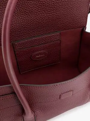 Mulberry Leather Shoulder Bag With Logo