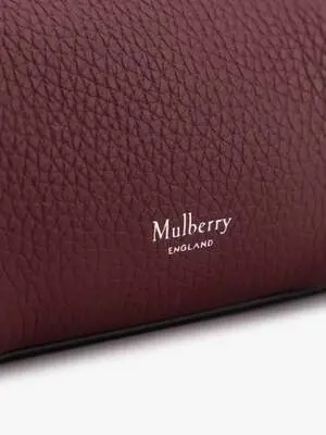 Mulberry Leather Shoulder Bag With Logo
