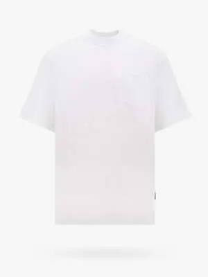 Sacai Cotton Tshirt With Zip On The Bottom - White