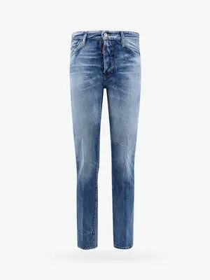 Dsquared2 Denim Jeans With Suede Logo Patch