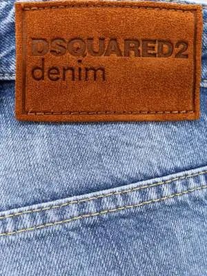 Dsquared2 Denim Jeans With Suede Logo Patch
