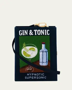 OLYMPIA LE-TAN Gin & Tonic Book Clutch Caban Latim