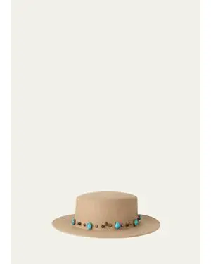 MAISON MICHEL Kiki Wool Felt Gaucho Hat