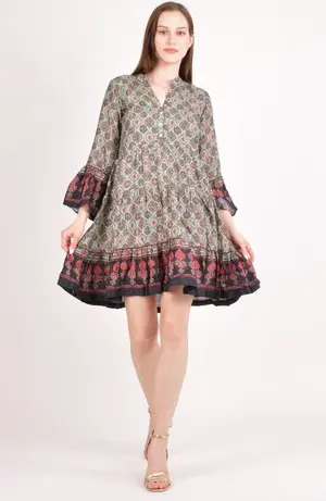 RAAS Juniper Ajrakh Print Mini Dress