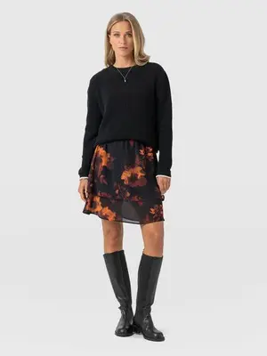 SAINT + SOFIA Etta Mini Layered Skirt - Autumn Floral