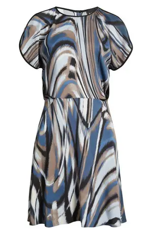 BOSS Swirl Print A-line Dress