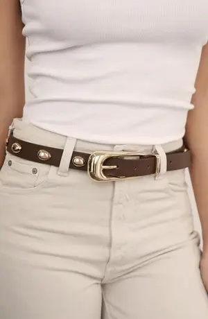 Ettika Studded Leather Belt