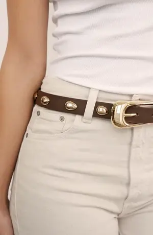 Ettika Studded Leather Belt