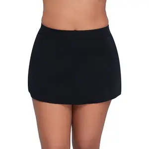 TRIMSHAPER Mid-rise Swim Skirt - Black