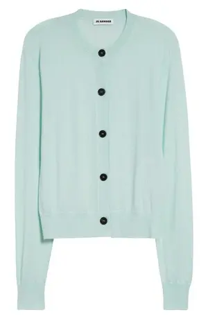 JIL SANDER Merino Wool Cardigan - Apple