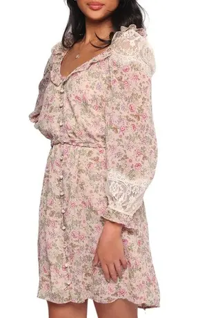 PETAL & PUP Sylvia Print Long Sleeve Mini Dress