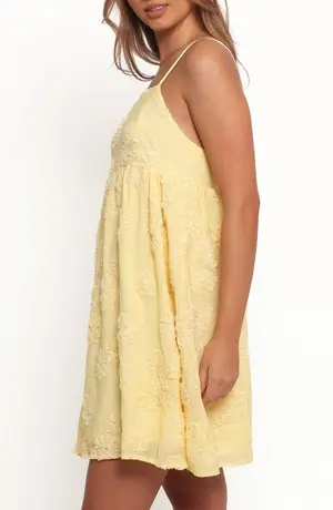 PETAL & PUP Giana Embroidered Mini Dress - Yellow