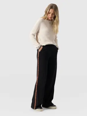 SAINT + SOFIA Victory Wide Leg Pant - Black Leopard