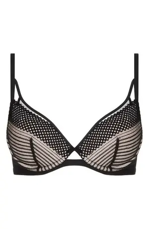 Chantelle Plunge Contour Underwire Bra - Black